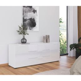 Rauch Kombikommode &raquo;Kommode T&uuml;rkommode Sideboard Kombikommode FLIPP mit Glasfront&laquo; Breite 160 cm mit 2 Einlegeb&ouml;den, 2-t&uuml;rig, 3 Schubladen, Soft-Close