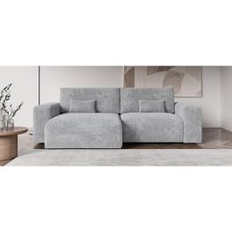 OTTO home Ecksofa &raquo;MATTS Schlafsofa mit Bettkasten, Ma&szlig;e B/T/H: 265/159/89 cm&laquo; L-Form mit Recamiere rechts oder links, hoher Sitzkomfort grau 100% 