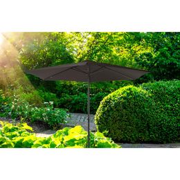 Garden Pleasure Sonnenschirm &Oslash; 300 cm, anthrazit grau Bezug: 100% Polyester