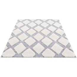 Carpet City Hochflor-Teppich »Focus 4497« rechteckig 20 mm Höhe Läufer, Boho, Hochtief-Muster/ 3D-Effekt, für Wohnzimmer, Schlafzimmer grau...