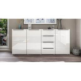 borchardt M&ouml;bel borchardt M&ouml;bel Highboard &raquo;Tom&laquo; Breite 200 cm wei&szlig; Spanplatte