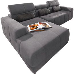 DOMO collection Ecksofa »Brandon große Ausführung B/T/H: 289/177/80 cm, auch in Leder und Cord« ohne Sitztiefenverstellung, Luxus-Microfaser,...
