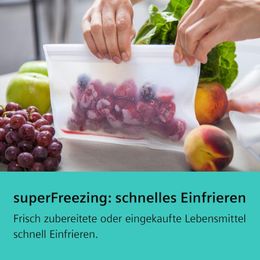 Siemens Einbaugefrierschrank iQ500 &raquo;GI11VAFE0&laquo; 71,2 cm hoch 56 cm breit wei&szlig; Geringere Eisbildung spart Energie und Arbeit beim Abtauen - lowFrost