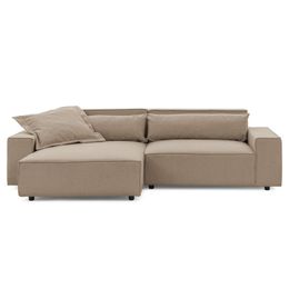 OTTO home Ecksofa &raquo;KINLEE Design-Sofa mit Recamiere rechts/links, Ma&szlig;e B/T/H 251/144/70cm&laquo; L-Form mit Wellenunterfederung, ohne Bettfunktion, modern 