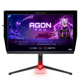 AOC Gaming-Monitor &raquo;AG274QXM&laquo; 68,6 cm/27 &prime;&prime; 2560 x 1440 px 0,5 Reaktionszeit 170 Hz innovative Mini-LED Technologie, Screen Shield schwarz neig-, 
