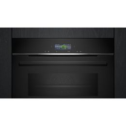 Siemens Backofen mit Mikrowelle iQ700 &raquo;CM724G1B1&laquo; mit Hydrolyse Intuitive Bedienung dank Touch-Navigation & Kochassistent schwarz Backofen mit 