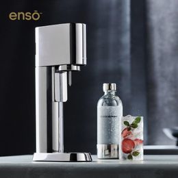 SodaStream Wassersprudler »ENSO, metall, Standard Pack, inkl. 1x Kunststoffflasche 1 l + 1x QC« edelstahlfarben