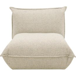 DOMO collection Sessel &raquo;Nantes Loungesessel, Wohlf&uuml;hlsessel&laquo; hochwertig gepolstert mit Federkern, Struktur, beige-petrol blau 100% Polyester