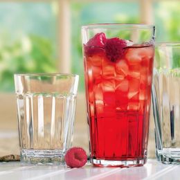 Libbey Gl&auml;ser-Set &raquo;Rocks Glas -PANELED TUMBLERS- 207 ml, &Oslash;: 7,5 cm, H: 10,5 cm, 12er Set&laquo; hochwertig verarbeitet, im modernen Design transparent Glas