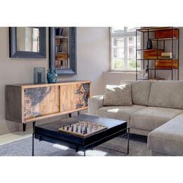 GUTMANN FACTORY Sideboard &raquo;Venice&laquo; Kommode mit extravagantem Druck, Breite 160 cm grau