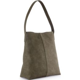Vivance Damen Shopper &raquo;Schultertasche&laquo; mit kleiner Innentasche, Handtasche, Einkaufstasche, Damentasche VEGAN gr&uuml;n
