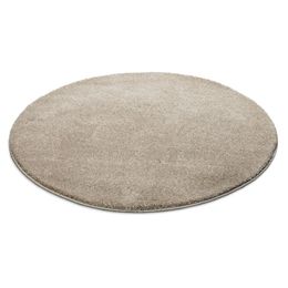 Wecon home Basics Hochflor-Teppich &raquo;Nova&laquo; rund 25 mm H&ouml;he Shaggy, gewebt, robust, Wohnzimmer, Schlafzimmer beige Polyester