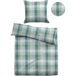 Tom Tailor HOME Bettwäsche »Bent« 2 Stk. tlg. warme Flanell (Biber) Qualität, kariert - made in Germany forest Obermaterial: 100% Baumwolle B/L:...
