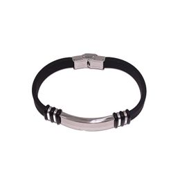 Firetti Herren Edelstahlarmband &raquo;Schmuck Geschenk ID-Armband- Optik&laquo; Made in Germany schwarz