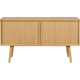WOODMAN Sideboard &raquo;Rove&laquo; Kommode besonderes Design, Breite 138 cm, mit Eichenholzfurnier, FSC beige FSC -zertifizierter Holzwerkstoff