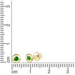 Firetti Damen Paar Ohrstecker &raquo;Schmuck Geschenk, Ohrringe Solit&auml;r, Gold 375&laquo; mit Rubin, Saphir oder Smaragd gold