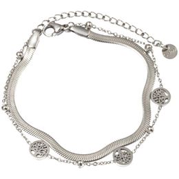 Firetti Damen Edelstahlarmband &raquo;Schmuck Geschenk Edelstahl Armschmuck Armkette Baum des Lebens&laquo; Made in Germany silber