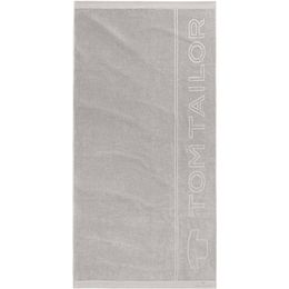 Tom Tailor HOME Saunatuch &raquo;Sam&laquo; mit gro&szlig;em Logodruck silberfarben Obermaterial: 100% Baumwolle B/L: 90 cmx180 cm