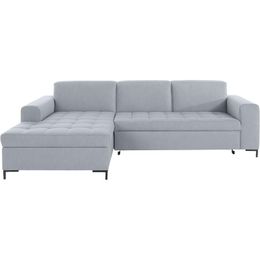 OTTO products Ecksofa &raquo;Grazzo, zeitlos & elegant, moderne Sitzheftung, Breite 266cm, L-Form&laquo; hochwertige Stoffe aus recyceltem Material, Steppung im 