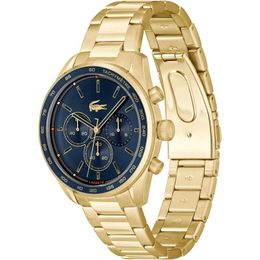 Lacoste Herren Chronograph &raquo;BOSTON&laquo; Armbanduhr, Quarzuhr, Herrenuhr, Tag, Stoppfunktion,Edelstahlarmband gold