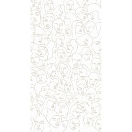 vtwonen Fototapete &raquo;Faces&laquo; 3D-Optik glatt 150x280 cm beige Vlies
