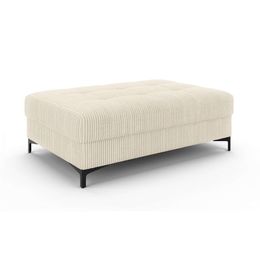 OTTO home Polsterhocker &raquo;LEEVKE Sitzhocker passend zum Sofa, Breite 115 cm&laquo; mit hochelastischer Schaum und Wellenunterfederung 83% Polyester, 17% 