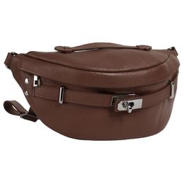 Samantha Look Damen G&uuml;rteltasche echt Leder, Made in Italy braun