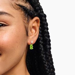 Thomas Sabo Damen Thomas Sabo Paar Ohrstecker &raquo;Thomas Sabo x HARIBO: Ohrstecker mit Goldb&auml;r&laquo; mit Kristallglas, Zirkonia (synth.) gr&uuml;n
