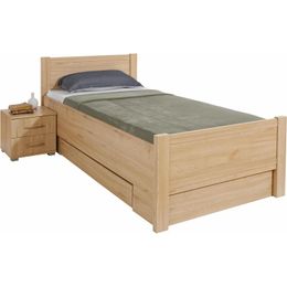 Priess Bett &raquo;Husum Schlafzimmer Jugendzimmer Rahmenbett&laquo; mit Komforth&ouml;he verschiedene Ausf&uuml;hrungen hochwertige Premium Qualit&auml;t livornobuchefarben...