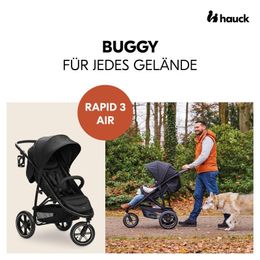 hauck Kinder-Buggy &raquo;Dreiradbuggy, Rapid 3 Air, black&laquo; 22 kg mit schwenk/feststellbarem Vorderrad; Luftr&auml;der; bis 22 kg belastbar schwarz Kinder-Buggy
