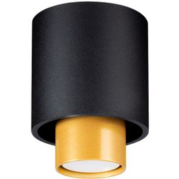 SOLLUX LIGHTING Deckenleuchte »NESI« GU10 1 Stk. leuchtet nieder schwarz, golden