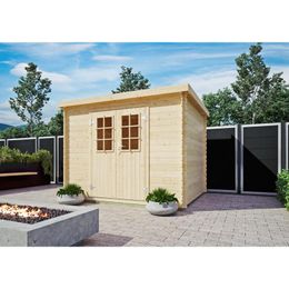 Kiehn-Holz Gartenhaus &raquo;Hummelsee 1&laquo; beige Holzwerkstoff