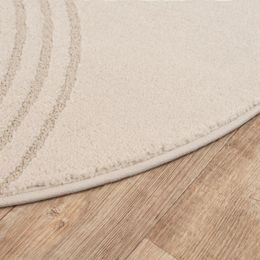 MERINOS Teppich &raquo;Eclipse&laquo; rechteckig 14 mm H&ouml;he moderner Wohnzimmer Teppich, geometrisches Design beige Polypropylen