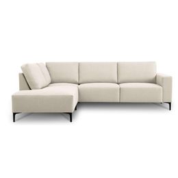 Home Affaire Ecksofa &raquo;Tournon, L-Form, Breite 256 cm, Webstoff, Chenille&laquo; Designsofa im nordischen Stil, Wellenunterfederung, Metallf&uuml;&szlig;e braun 100% 