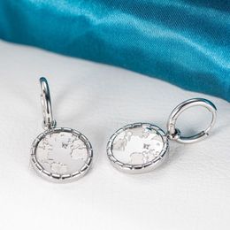 Firetti Damen Paar Creolen &raquo;Schmuck Geschenk Edelstahl Ohrschmuck Ohrringe Planet Earth Welt&laquo; mit Zirkonia (synth.) - Einh&auml;nger abnehmbar silber