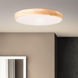 Brilliant Deckenleuchte &raquo;Slimline&laquo; LED-Modul 1 Stk. Farbwechsler LED Wand- und Deckenlampe 49cm holz hell/wei&szlig; wei&szlig;