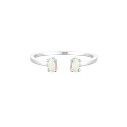 Elli Damen Fingerring &raquo;mit Opal Oval Offen Verstellbar 925 Silber&laquo; silber
