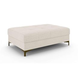OTTO home Polsterhocker &raquo;LEEVKE Sitzhocker passend zum Sofa, Breite 115 cm&laquo; mit hochelastischer Schaum und Wellenunterfederung 100% Polyester