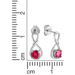 Firetti Damen Paar Ohrstecker &raquo;Schmuck Geschenk Silber 925 Ohrschmuck Edelstein Rubin&laquo; mit Rubin (synth.) bunt