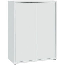 FORTE Schuhschrank &raquo;Alice Springs&laquo; B/H/T 74,5/99,1/34,9 cm, Stauraumschrank, Mehrzweckschrank, grifflose Front, Push to open grau Spanplatte