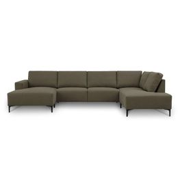 Home Affaire Wohnlandschaft &raquo;Tournon U-Form, XXL Sofa, Breite 333 cm, Webstoff, Chenille&laquo; Designsofa im nordischen Stil, Wellenunterfederung, 