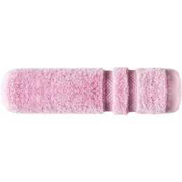 Egeria Handt&uuml;cher &raquo;Micro Touch&laquo; Streifenbord&uuml;re, extrem saugf&auml;hig & flauschig, 100% Baumwolle rosa Walkfrottee, Obermaterial: 100% Baumwolle