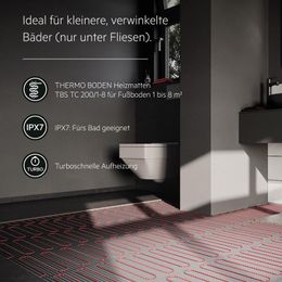 AEG Haustechnik Fu&szlig;bodenheizung &raquo;Turbo Thermo Boden &raquo;TBS TC 200/5 Set Plus&laquo;&laquo; Elektrische Fu&szlig;bodenheizung, Komplettset 5 m&sup2;, 200 W/m&sup2; wei&szlig; INSTALLATION