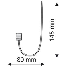Liedeco Raffhalter f&uuml;r Gardinenstangen &Oslash; 16 mm silber Metall