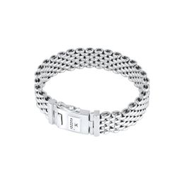 Kuzzoi Herren Armband &raquo;Herren Breit Massiv Kastenverschluss 925 Silber&laquo; silber