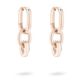 Liebeskind Berlin Damen Paar Creolen &raquo;Schmuck Geschenk Edelstahl Ohrringe Modern Knot&laquo; Einh&auml;nger abnehmbar rosa