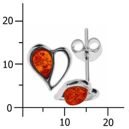 OSTSEE-SCHMUCK Damen OSTSEE-SCHMUCK Paar Ohrstecker &raquo; Ohrstecker Herz Ohrstecker Herz&laquo; wei&szlig;