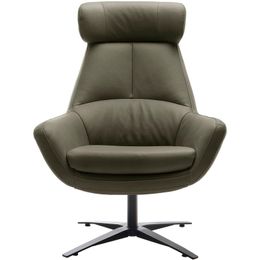 BETYPE Drehsessel &raquo;Be Organic High Back, Loungesessel, Hochlehnsessel&laquo; in elegantem Design mit Drehfunktion gr&uuml;n 100% Echtleder
