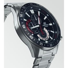 CASIO EDIFICE Herren CASIO EDIFICE Chronograph Quarzuhr, Armbanduhr,Herrenuhr, Edelstahlarmband,bis 10bar wasserdicht silber