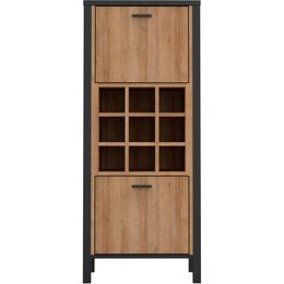FORTE Barschrank &raquo;High Rock&laquo; Breite ca. 151,5 cm schwarz Dekorfolie, FSC -zertifizierter Holzwerkstoff